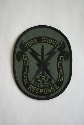 Obsolete York County Police Quick Response Team green subdued patch ...