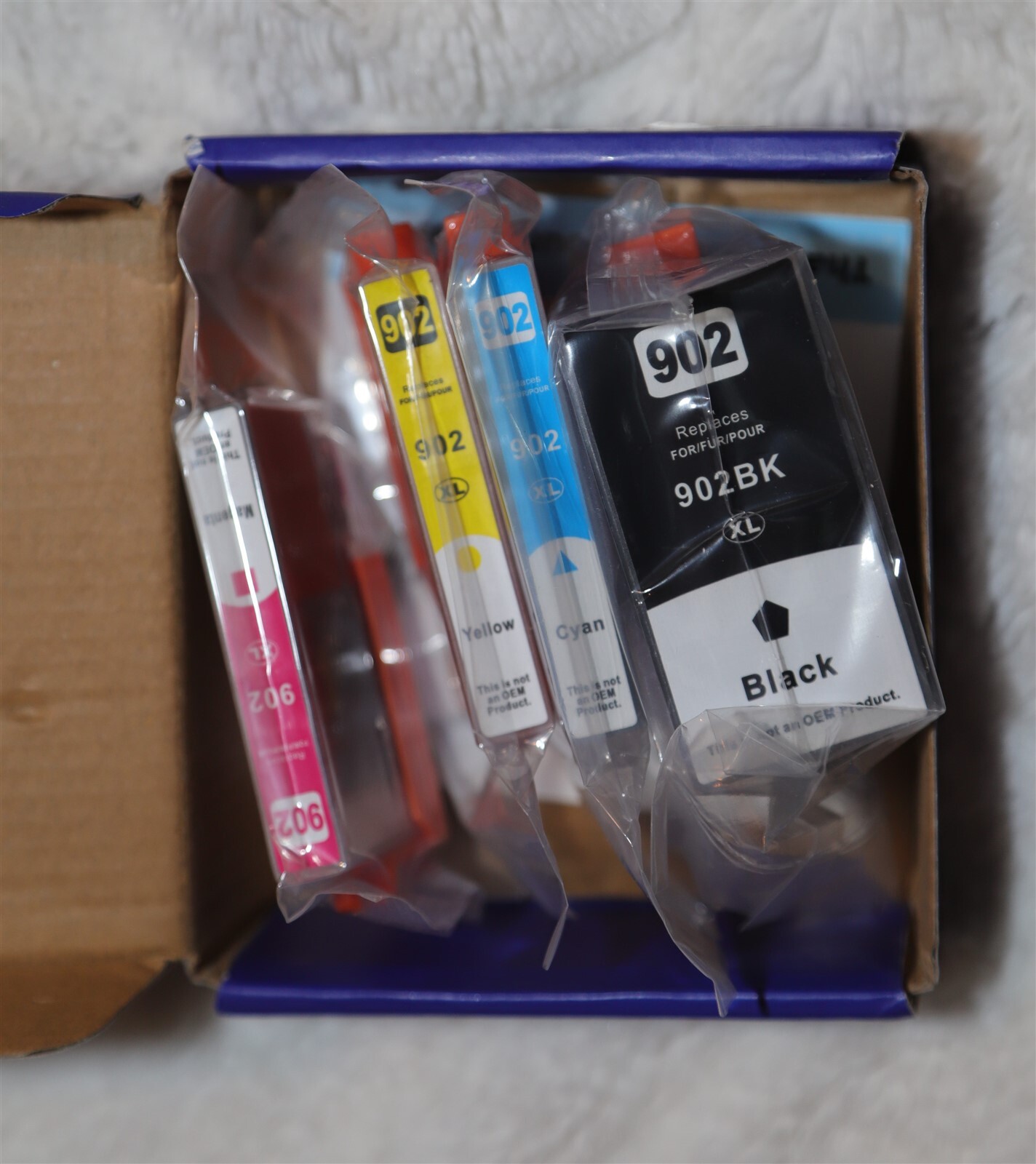 902 XL printer ink replacement cartridge set. Sealed cartridges ...