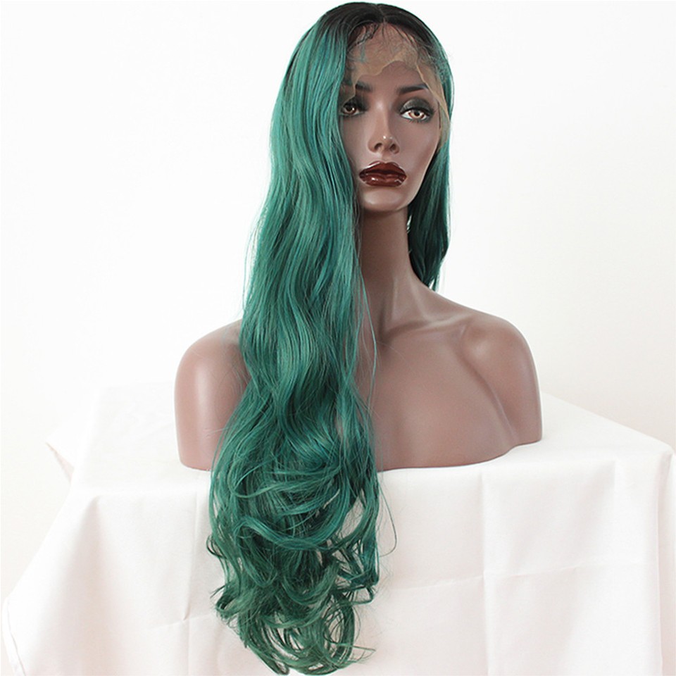 Fashion Long Loose Curly Long Lace Front wig 180% Density Synthetic ...