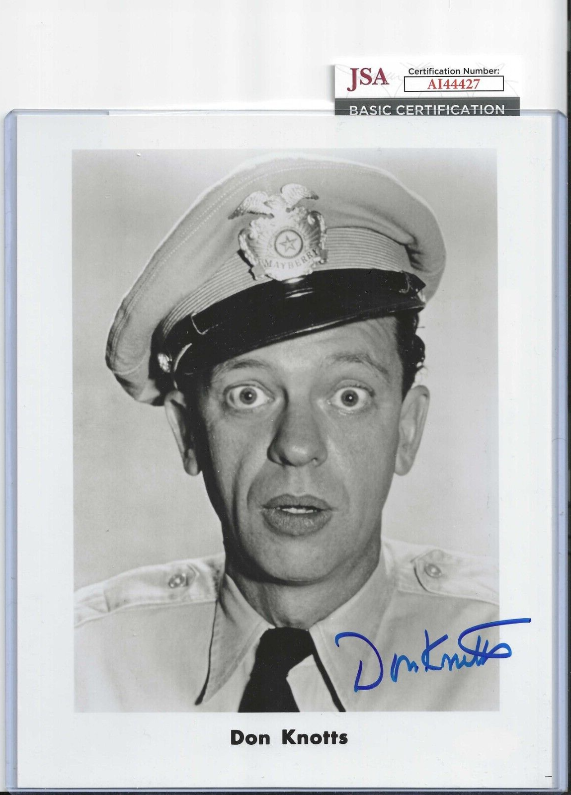 Don Knotts Autographed Photo