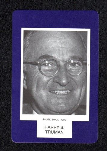 Harry S. Truman President 1993 Face To Face Game Card Canadian Issue | eBay