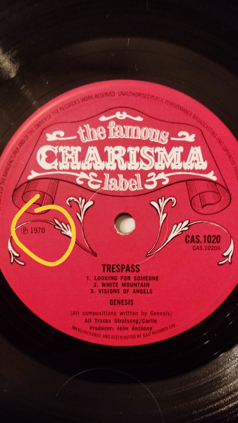 Genesis - Trespass - Charisma Scroll Label - UK 1st Press- TRANSITION ...