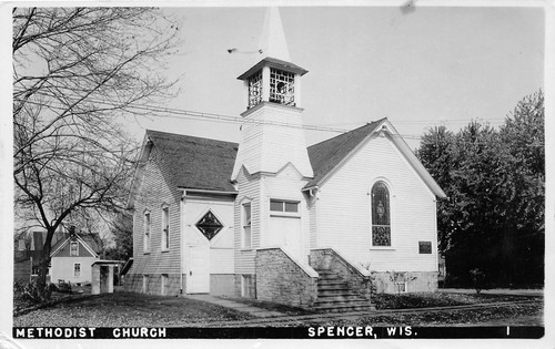 J48/ Spencer Wisconsin RPPC Postcard c1950s Methodist Church 294 | eBay