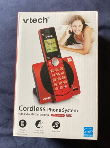 VTech CS6919-16 DECT 6.0 Cordless Phone with Caller ID/Call Waiting Red ...
