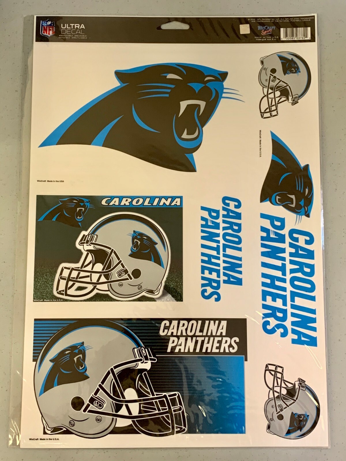 Carolina Panthers Premium 11.5"x17" Logo Ultra Decal Sheet Stickers ...