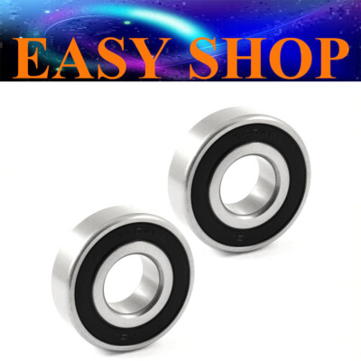 2x 6204RS 20mm x 47mm x 14mm Deep Groove Ball Bearing Double Sealed ...