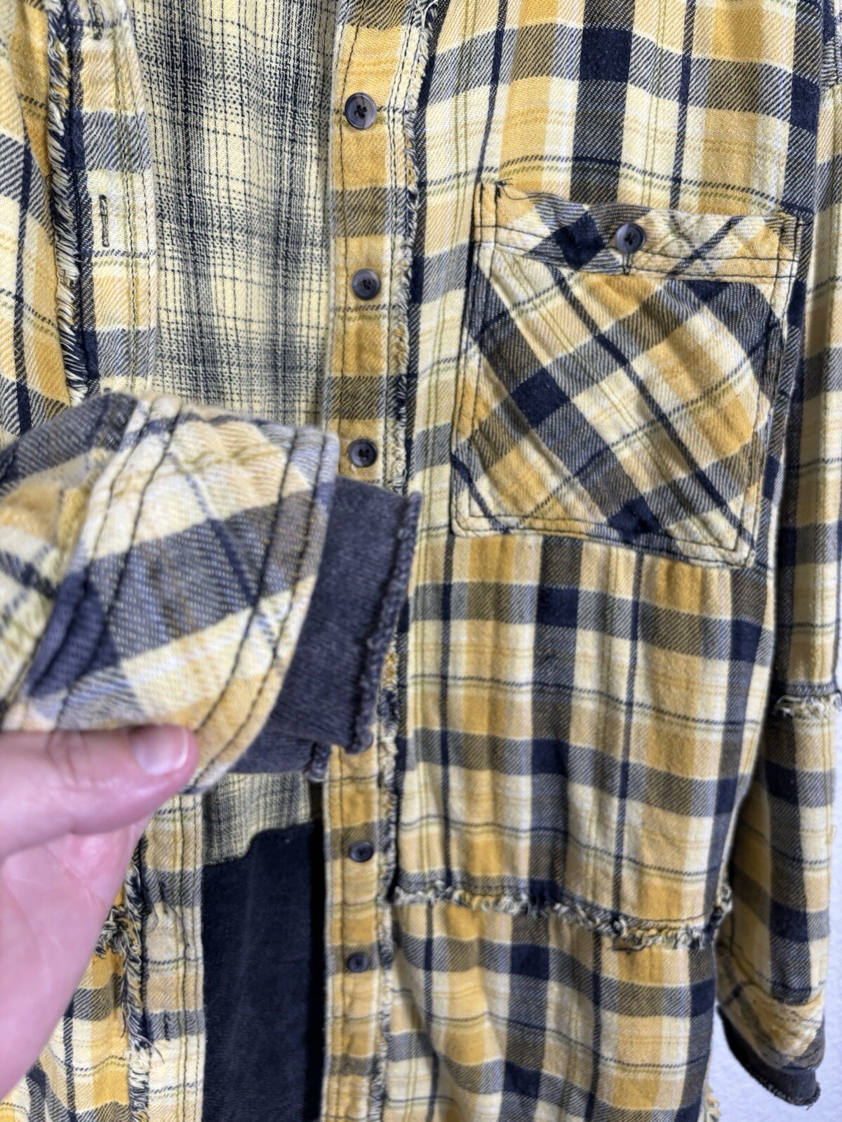 Free People Calico Basin Shacket Womens Medium Plaid Hooded Flannel ...