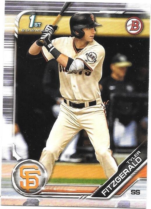 LOT of 5-2019 Bowman Draft 1st Tyler Fitzgerald Rookie Card #BD-152 | eBay