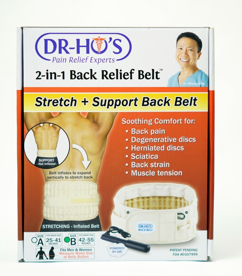 DR-HO'S 2-in-1 Decompression Belt For Lower Back Pain Relief - Size A ...