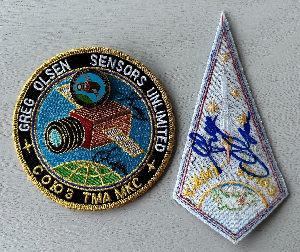 Greg Olsen Sensors Unlimited Soyuz TMA-7 flown patches | eBay