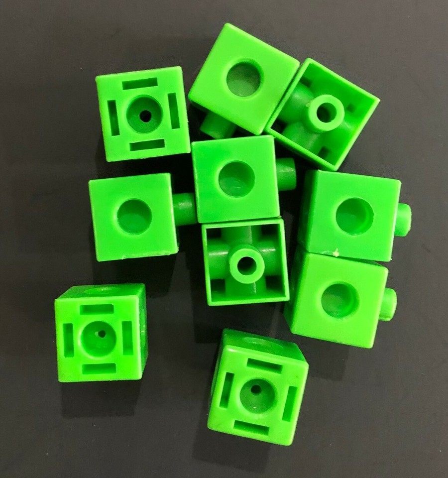 100 LINKING BLOCKS, Snap Cubes, Math Manipulatives (10 colors, 10 of ...