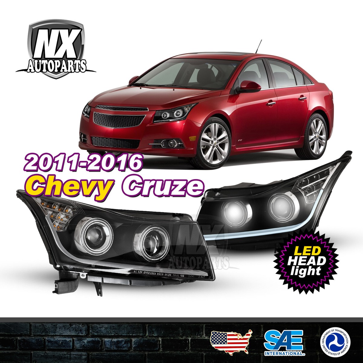 Cruze Projector Installed 11 16 Chevrolet Cruze Winjet Headlights