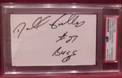 DARRELL FULLINGTON VIKINGS BUCS HAND SIGNED CUT SIGNATURE AUTO SLABBED ...