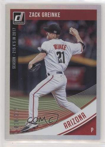 2018 Panini Donruss Stat Line Season /215 Zack Greinke #53 | eBay
