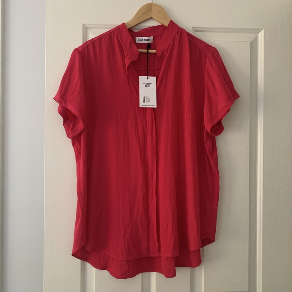 Mela Purdie Soft Stand Shirt In Strawberry, BNWT Size 16 | eBay Australia
