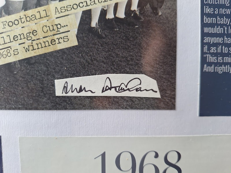 RARE! ALAN ASHMAN WEST BROM MANAGER HAND-SIGNED 1968 F.A.CUP FINAL ...