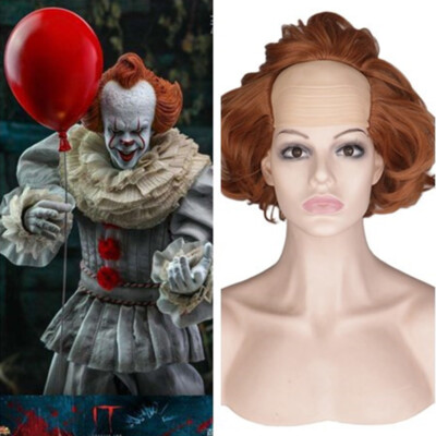 IT Pennywise Wig Bald Head Joker Clown Halloween Costumes Cosplay ...