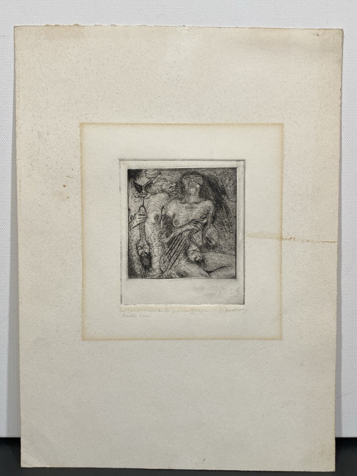 Pencil Signed VIRGILIO PANDY AVIADO Artist Proof Erotic Nude Drypoint ...