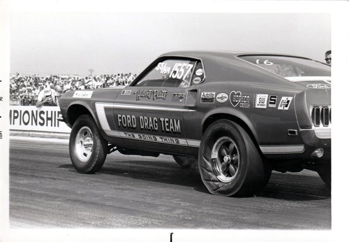 1960s NHRA Drag Racing-HUBERT PLATT-1970 Mustang 428 CJ-INDY Nats-FORD ...