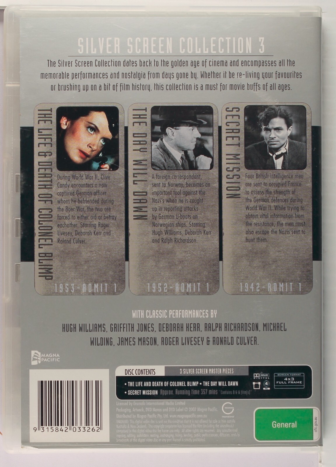 Silver Screen Collection, the : Vol 3 (DVD, 1942) 9315842033262 | eBay