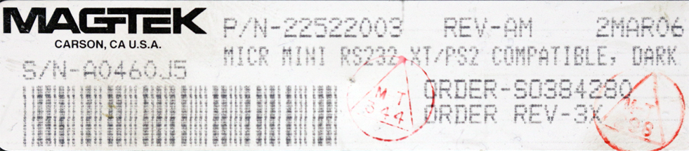 MagTek 22522003 MICR Mini RS232 Check Reader PS2 | eBay