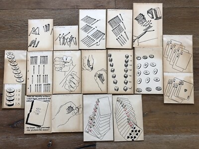 Vintage Magic Trick Cards, 16 Pieces, HandMade? 1960s? Possibly for ...