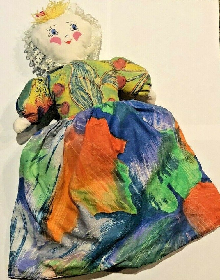 Reversible Doll Topsy Turvy Black and White 17" Ethnic Folk Art Afro ...