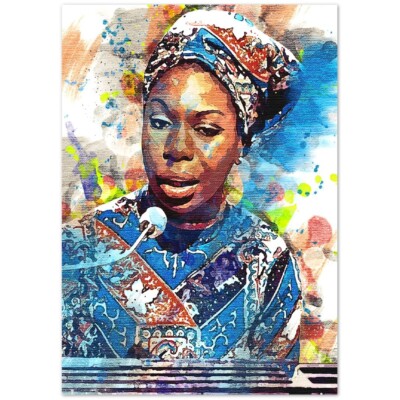 Nina Simone Art Print Poster Watercolor Painting | eBay
