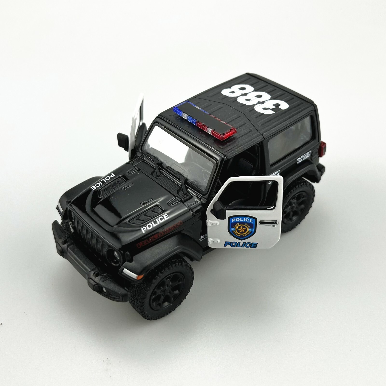 Kinsmart 1:36 - 2018 Jeep Wrangler (Police Car) - 5" Diecast Toy Car ...