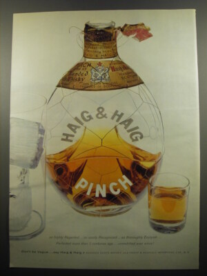 1955 Haig & Haig Pinch Scotch Ad - So highly Regarded | eBay