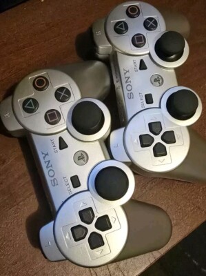 PlayStation 3 DualShock 3 Wireless ControllerS* SiLver (2) | eBay