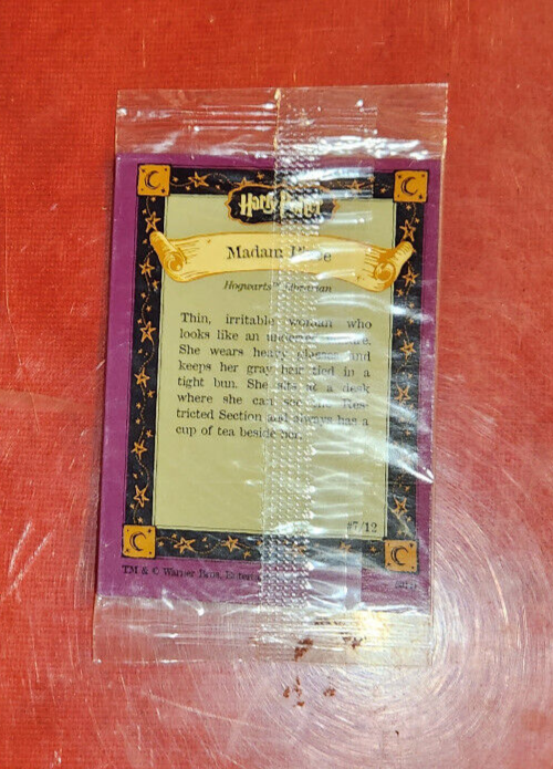 Harry Potter Chocolate Frog Trading Cards Madam Pince #7 / 12 2004 ...
