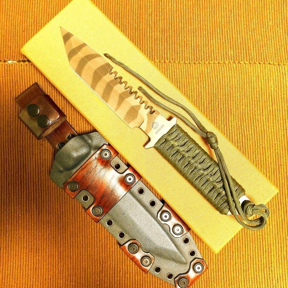 New Strider SEAL 2001 Replica Full Tang Survival Knife ATS-34 Tactical ...