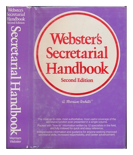 ECKERSLEY-JOHNSON, ANNA L. (ED. ). MERRIAM-WEBSTER INC. Webster's ...