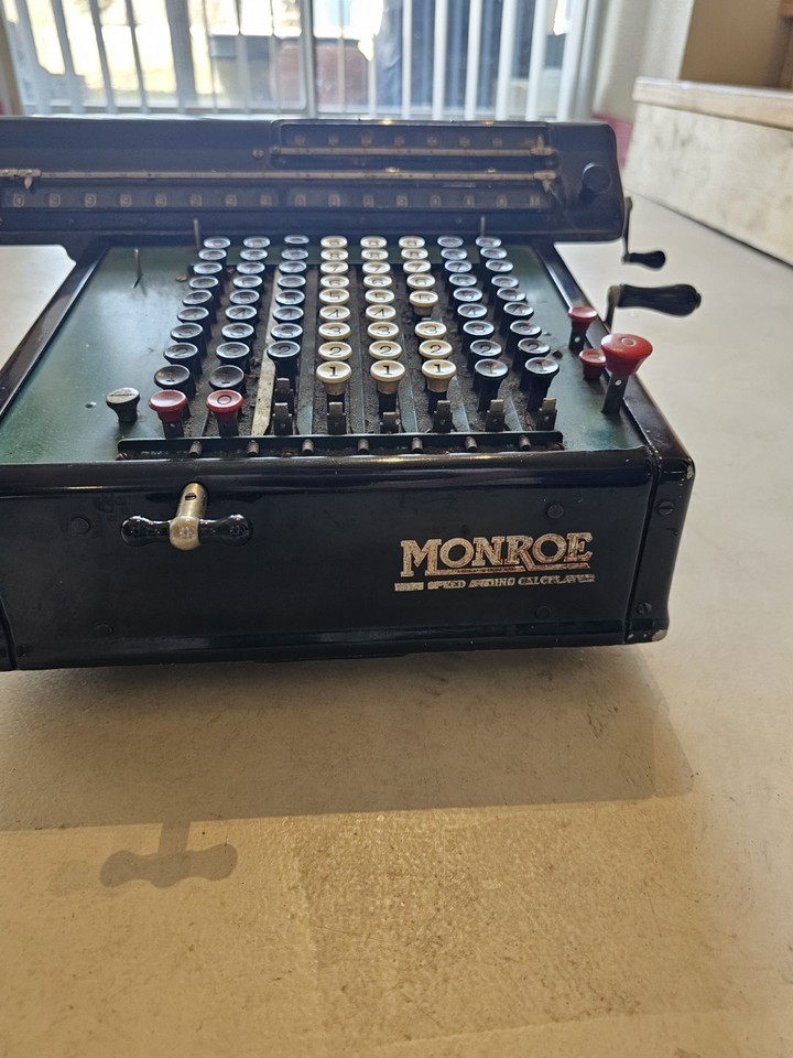 Vintage Monroe High Speed Calculator Manual Adding Machine. WORKING ...