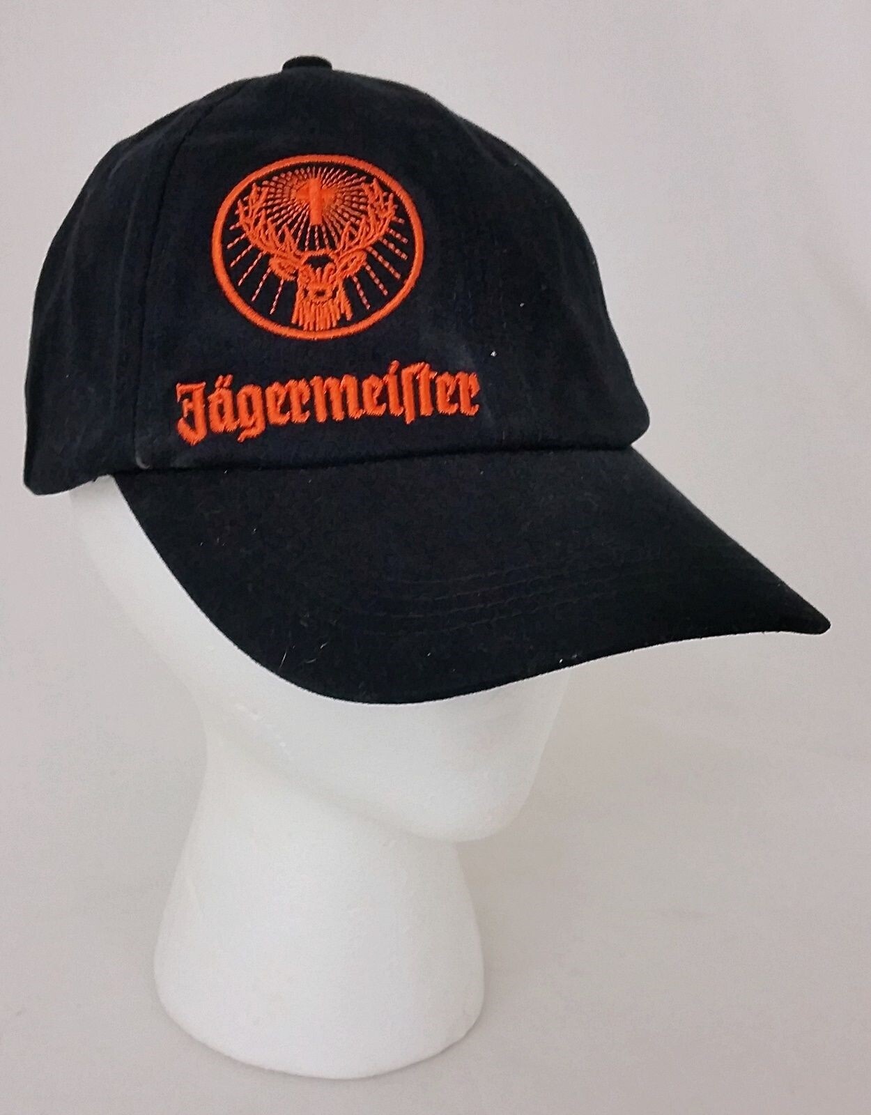 Jagermeister Baseball Cap Hat Black Embroidered Stag Logo Alcohol ...