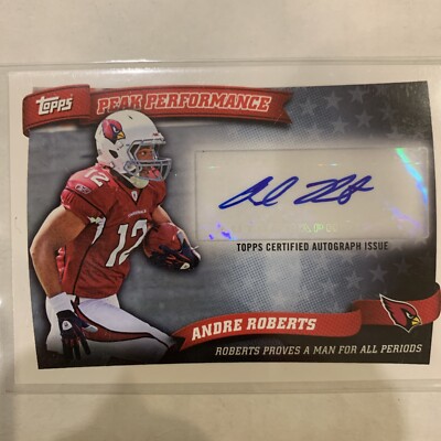 ANDRE ROBERTS 2010 Topps Peak Performance Auto PPA-AR CARDINALS | eBay