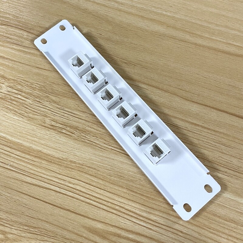 6 Port CAT5e RJ45 Pass-Thru Panel with Mounting Bracket for Keystone | eBay