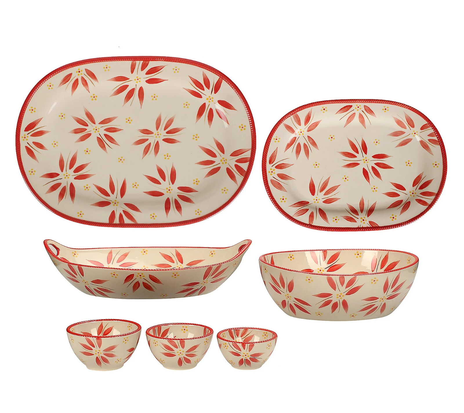 Temptations Old World 7 Piece Serving Set Platters, Serving Bowls and ...