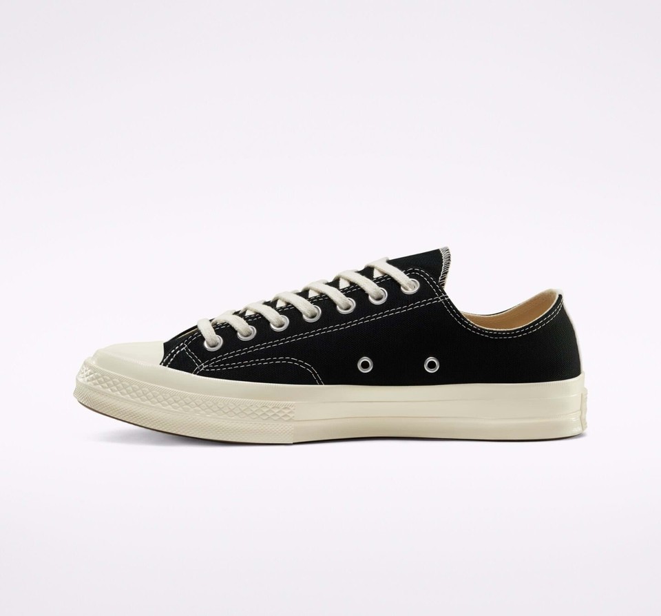 New Mens CONVERSE X COMME DES GARCONS PLAY CHUCK 70 150206C BLACK UK5.5 ...