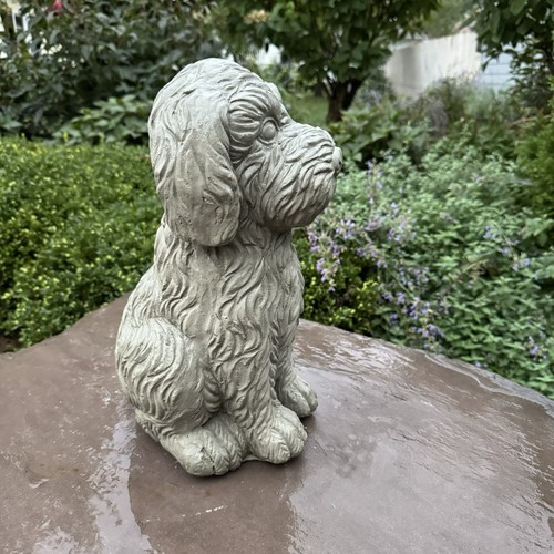 15" Large Concrete Cockapoo Garden Statue - Memorial Gift, Outdoor Dog ...