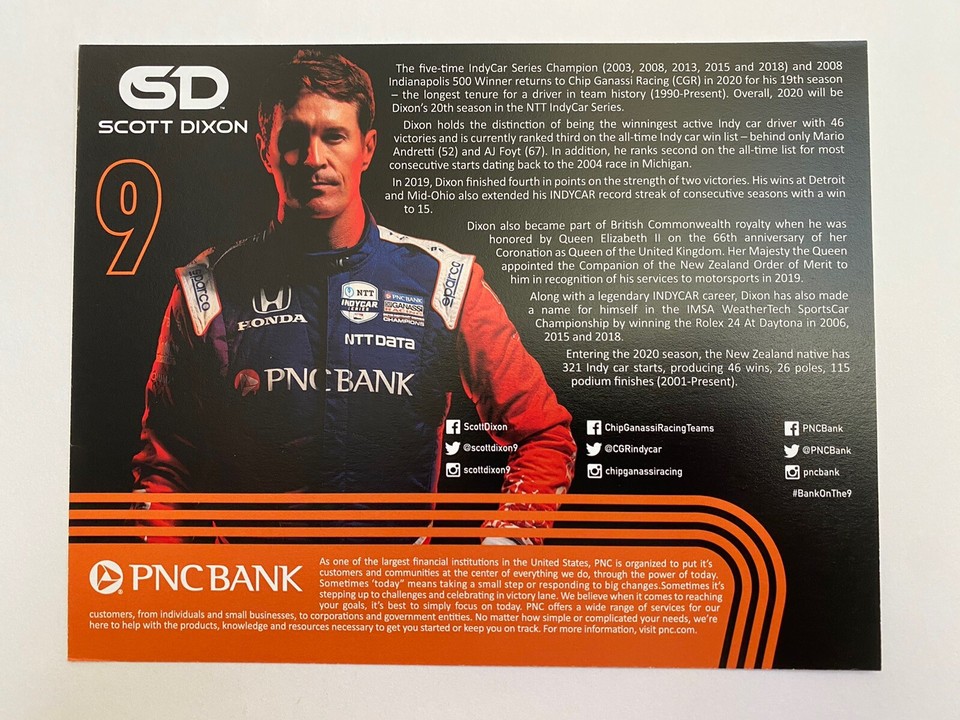 Scott Dixon Signed Indycar Hero Card | eBay