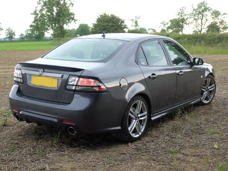 2008-2012 Saab 9-3 H Type Sedan Trunk Deck Lip Spoiler Rear | Black ...