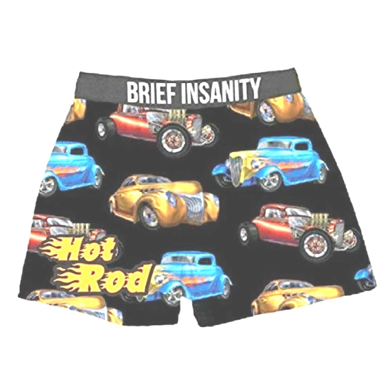BRIEF INSANITY Boxers Cars Hot Rod Vintage Graphic - NWT | eBay
