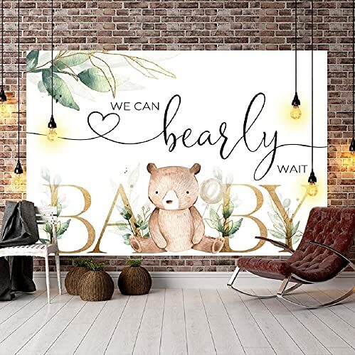 7x5ft Baby Shower Bear Party Backdrop Photography Background We Can ...