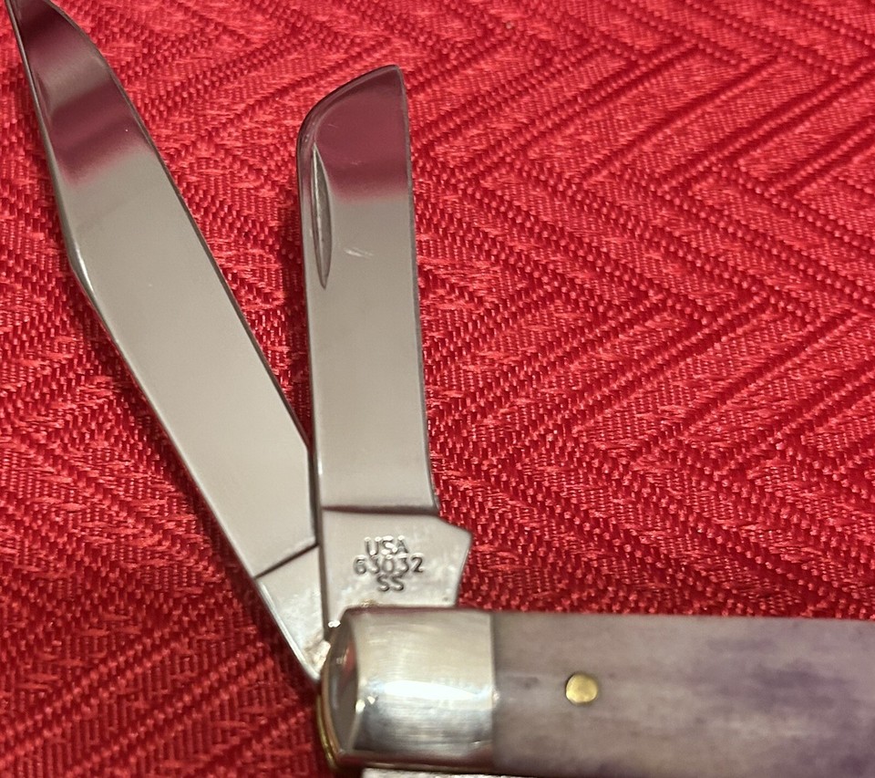 Rare 2011 Case XX 63032 SS Stockman Knife Ultra Violet Smooth Bone NEW ...