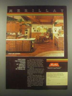 1985 Merillat Kitchen Cabinetry Ad - Country Charm | eBay