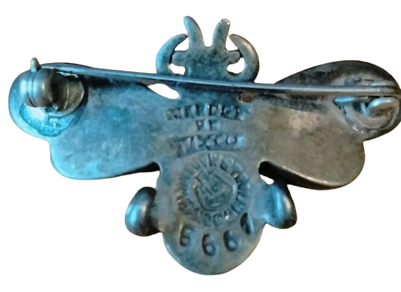 Vintage Bumble Bee flying insect bug brooch pin sterling silver Margot ...