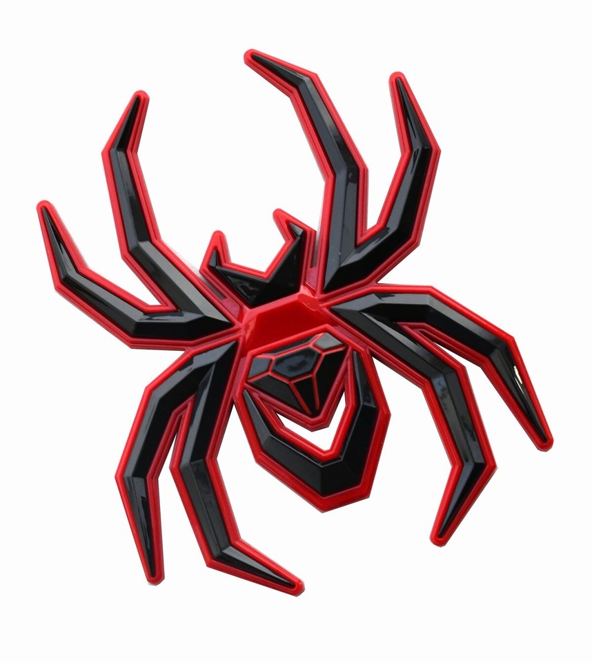 2Pcs Redline Spider Emblems Car Badge 3D Logo Fit Truck, SUV Black ...