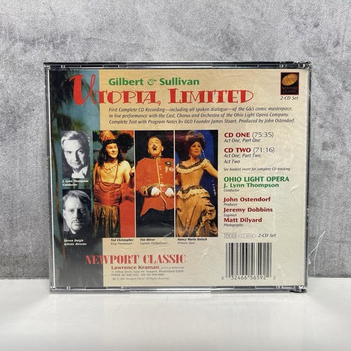 Gilbert & Sullivan - Utopia Limited (CD, 2001, 2-Disc Set) Ohio Light Opera NEW | eBay